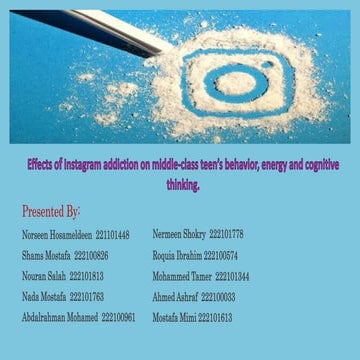 Instagram Addiction | PPTX