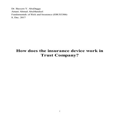 How does the insurance device work ? | DOCX