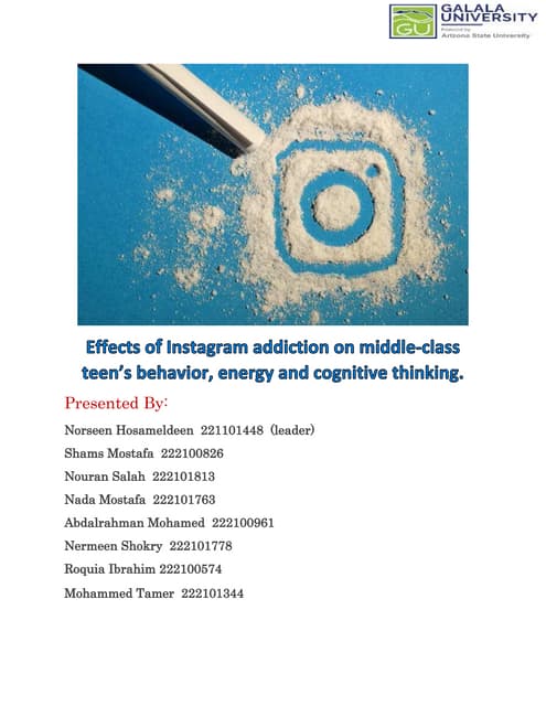 Instagram Addiction | PPTX