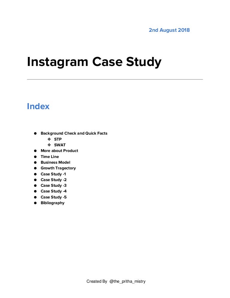 Instagram case study