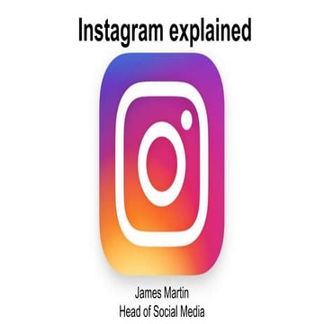 Instagram explained | PPT