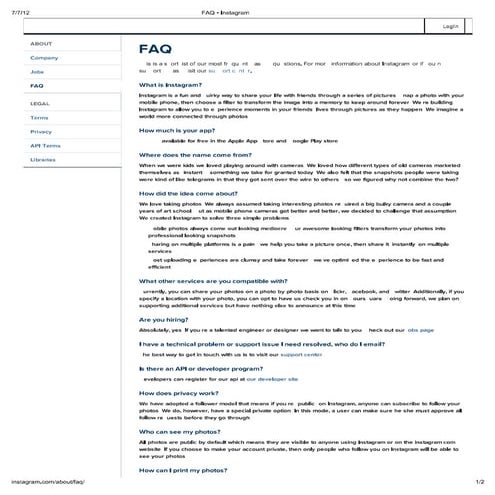 Instagram faq | PDF