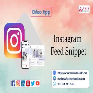 Instagram Feed Snippet, Instagram posts display in odoo website | PPTX