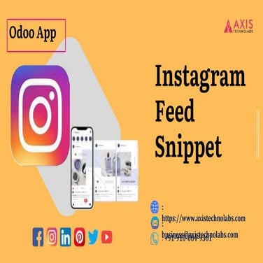 Odoo Instagram Feed Snippet,Instagram posts display in odoo website | PPTX | Social Networking ...