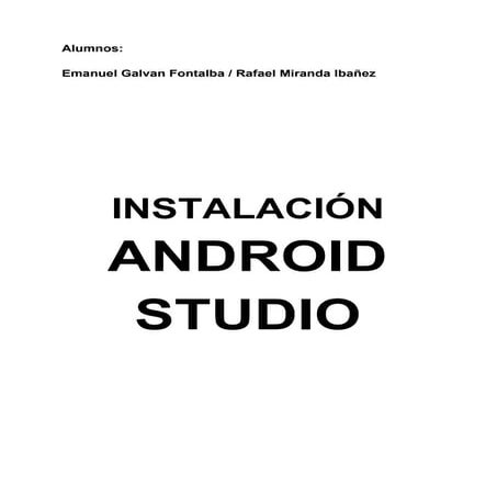 Instalación Android Studio | PDF