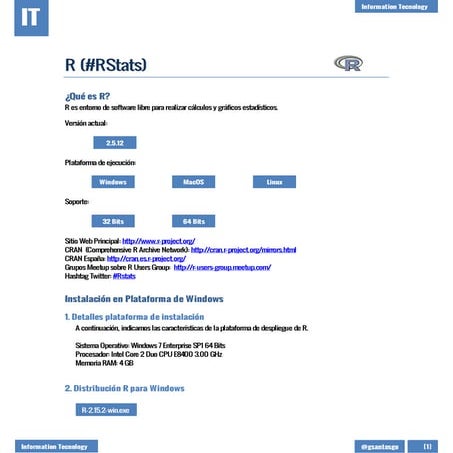 Instalación R y RStudio en Windows | PDF