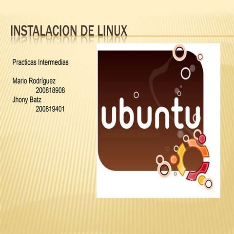 Instalacion de linux | PPTX
