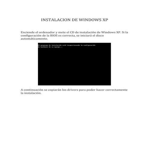 manual de instalacion de windows xp | PDF