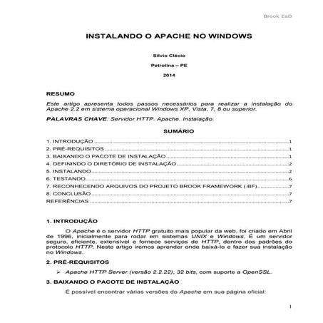 Instalando O Apache No Windows Pdf 
