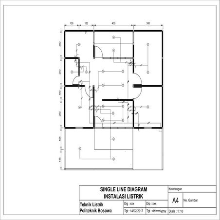 Diagram satu garis instalasi penerangan | PDF