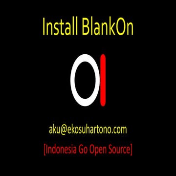 Instalasi BlankOn 8.0 Rote | PPT