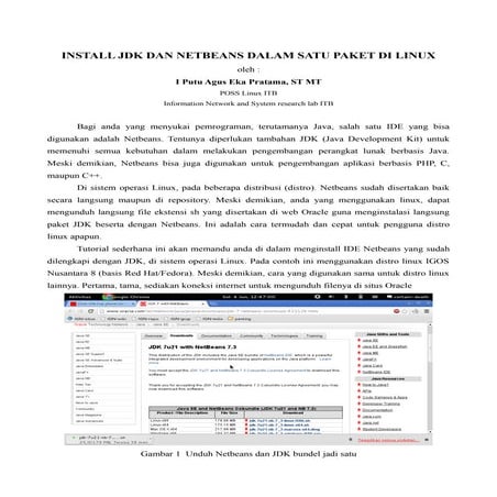 Install Netbeans dan JDK di Linux | PDF