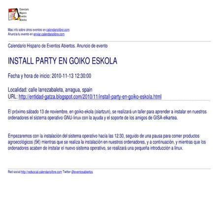 INSTALL PARTY EN GOIKO ESKOLA | PDF