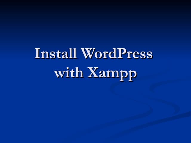 Xampp installation | PDF