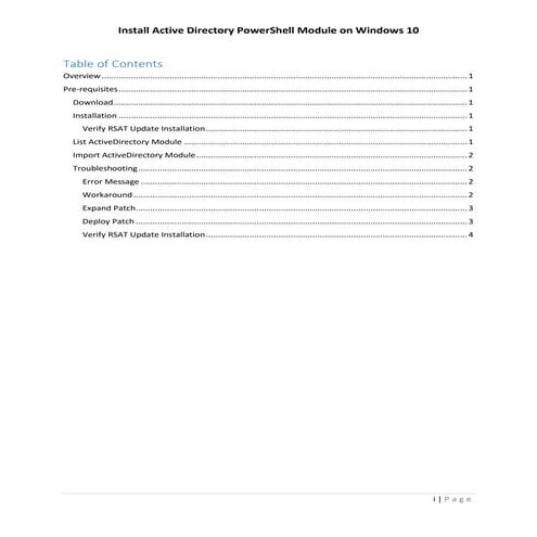 Install Active Directory Powershell Module On Windows 10 Pdf