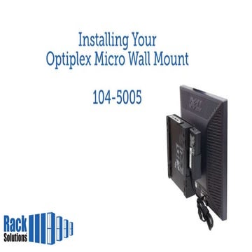 Installing your Dell Optiplex Micro Wall Mount | PPTX