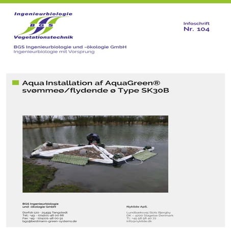 Installation aquagreen sk30b 104d | PDF