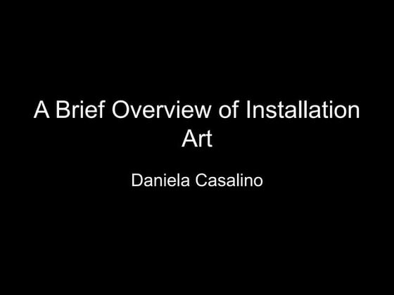 Installation art | PPTX