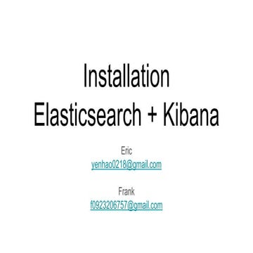 Installation elasticsearch + kibana | PDF
