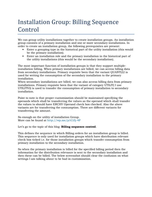 SAP ISU: Out-sorting Billing Validation | PDF | Technology & Computing