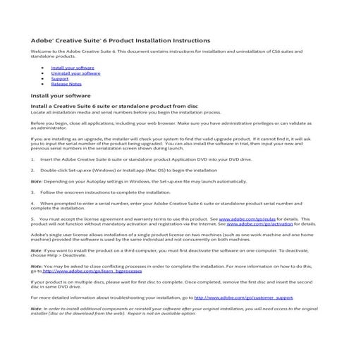 Installation instructions | PDF