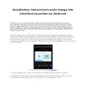 Installation instructions and change the interface launcher on android