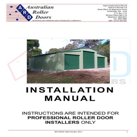Installation Manual | PDF