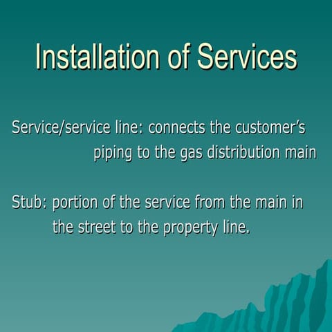 Installation of services | PPT