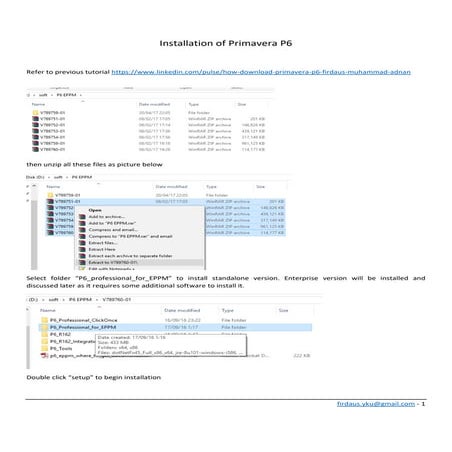 Installation of primavera p6 (Standalone version) | PDF