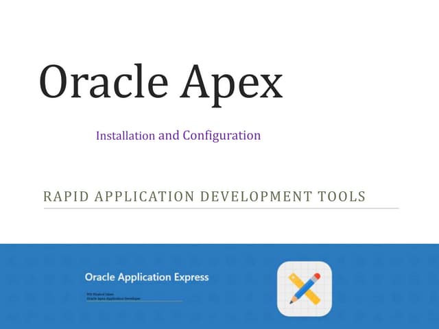 Oracle Apex Installation Epg Ppt 8473