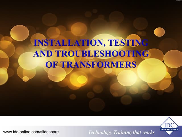 Power transformer testing and commissioning guidelines r | PDF