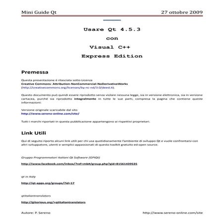 Qt 4.5.3 con Visual C++ Express 2008 (edizione gratuita!) | PDF | Computer Software and ...