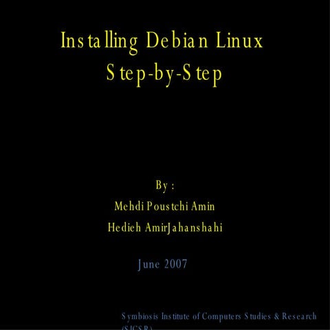 Installing Debian Linux Ppt