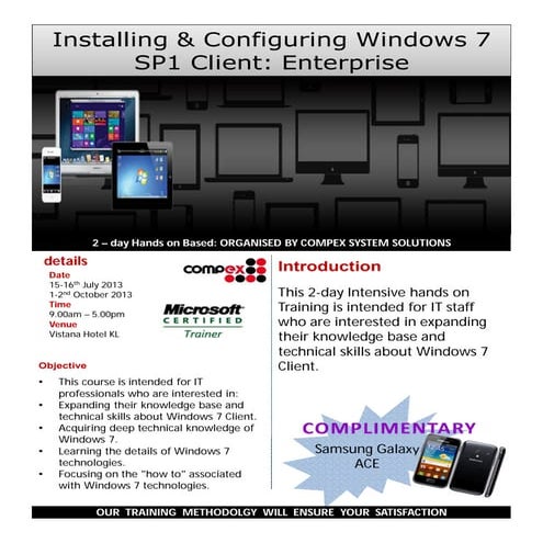 Installing & configuring windows 7 sp1 client enterprise | PDF