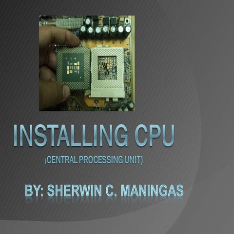 Installing cpu | PPT