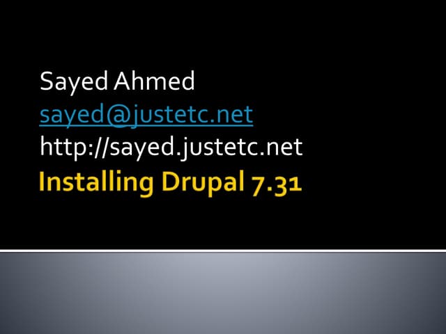 Installing Drupal 7 Ppt 3602