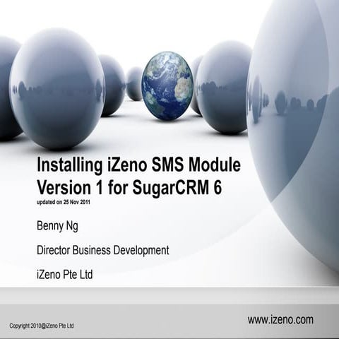 Using iZeno SMS Module for SugarCRM | PPT
