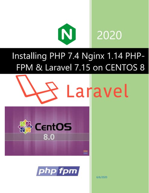 Installing Php 74 Nginx Laravel 7x On Centos 8 Pdf Web Design And