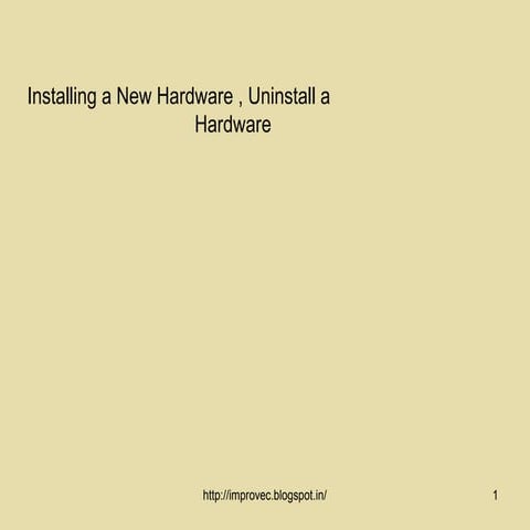 Installing & uninstaling hardware.44