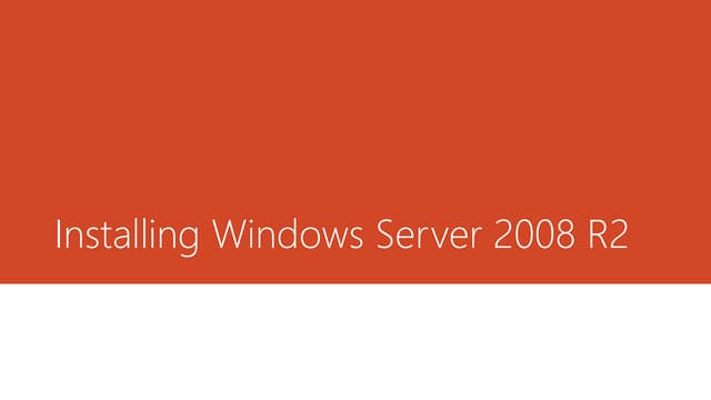 Windows 2012 r2 server installation | PPTX