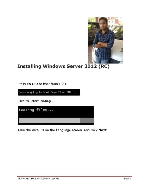 Windows 2012 r2 server installation | PPTX