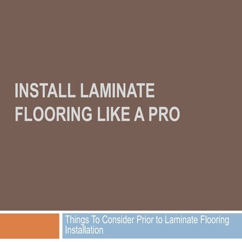 Types of laminate wood floor | PPTX