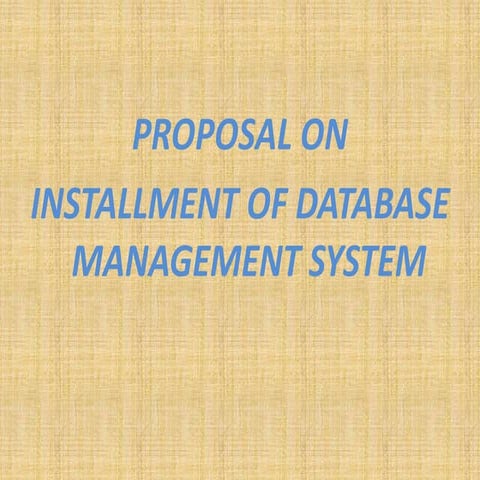 Installment of database management system | PPT