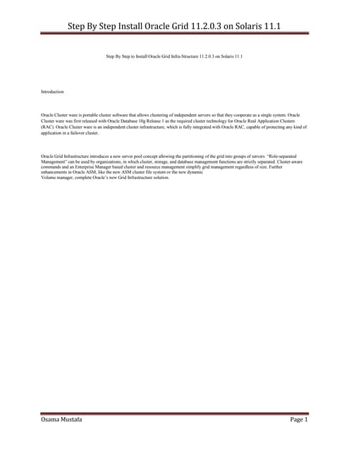 Step By Step To Install Oracle Grid 11203 On Solaris 111 Pdf 5544