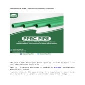 Install PPRC Pipe For Easy Installation And Smooth Construction.pdf