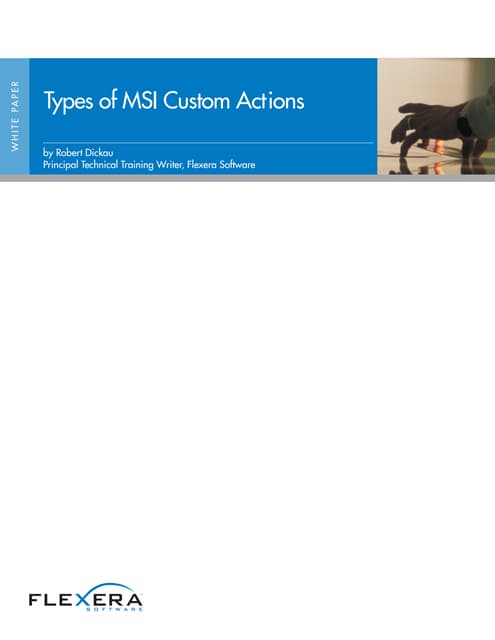 Types Of Msi Custom Actions Pdf