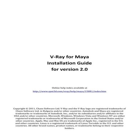 Install vrayformaya | PDF | Operating Systems | Computer Software and Applications