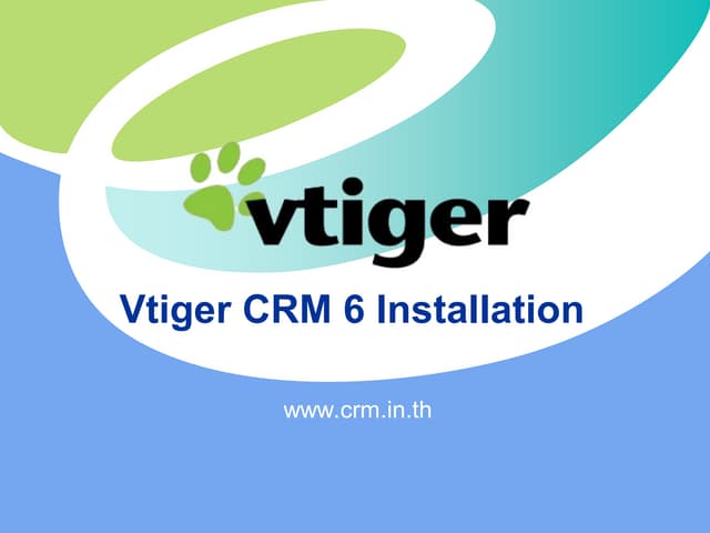 Install Vtiger Crm Version 6 Pdf Computing Technology And Computing