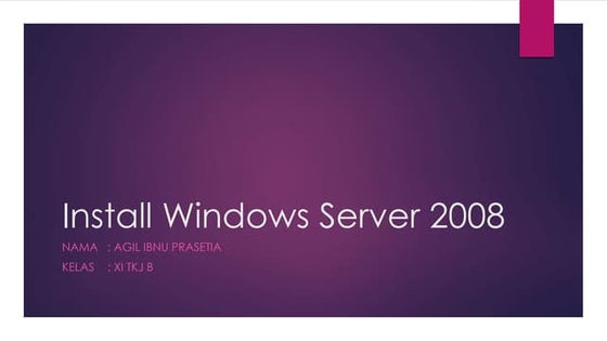 Instalasi windows server 2008 | PDF