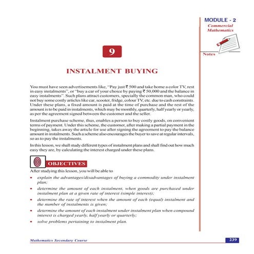 Hire purchase system calculation of interest | PPTX